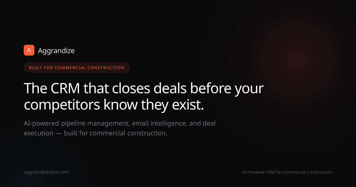 Aggrandize — AI-Powered CRM for Commercial Construction